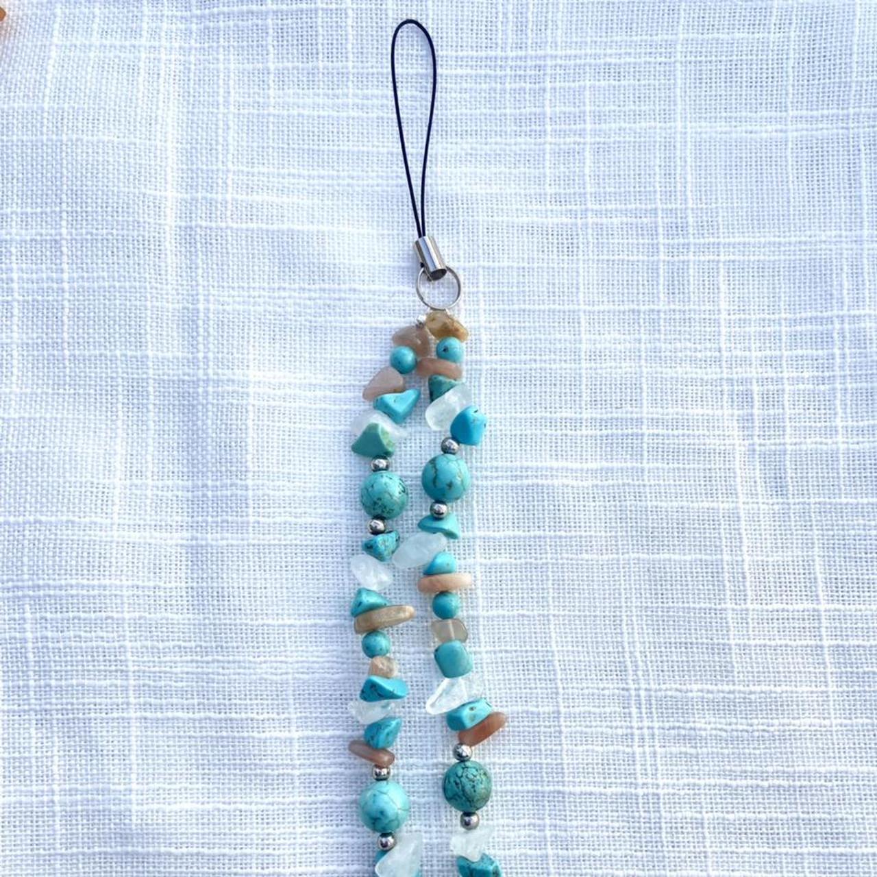 ⭐️Turquoise phone strap:) this strap features genuine... - Depop