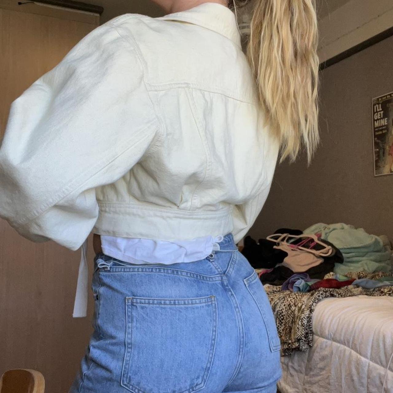 BDG pale yellow cropped denim jacket Perfect... - Depop