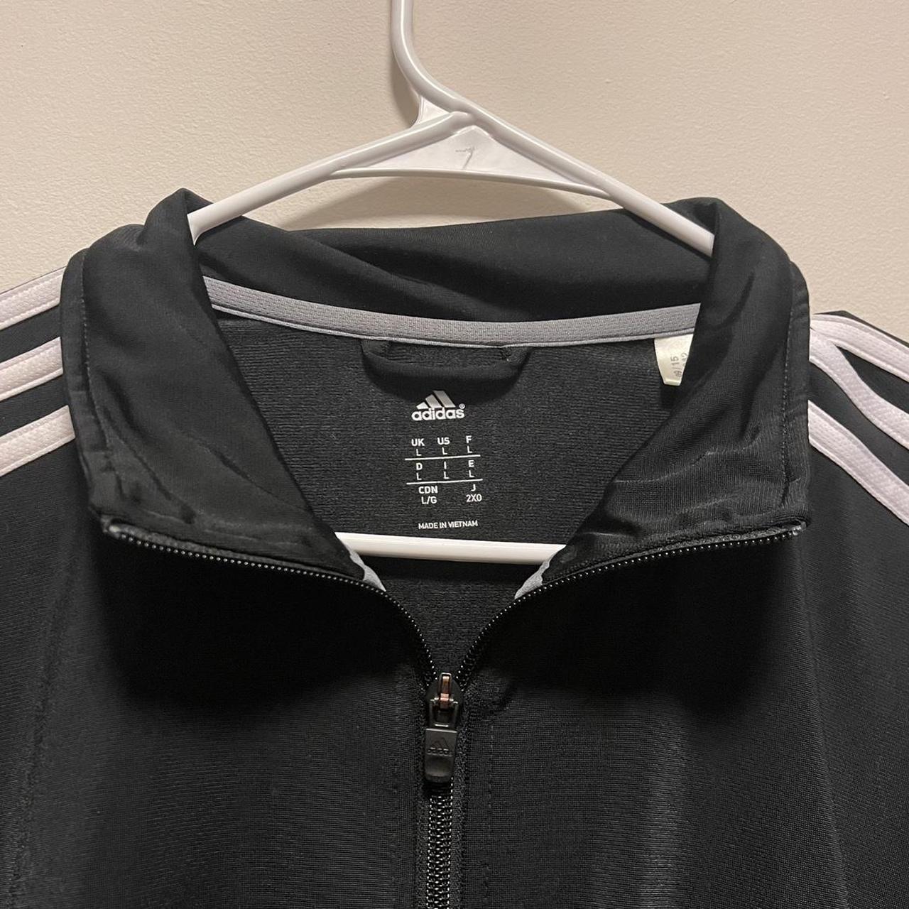 Adidas Men's Black and White Jacket | Depop