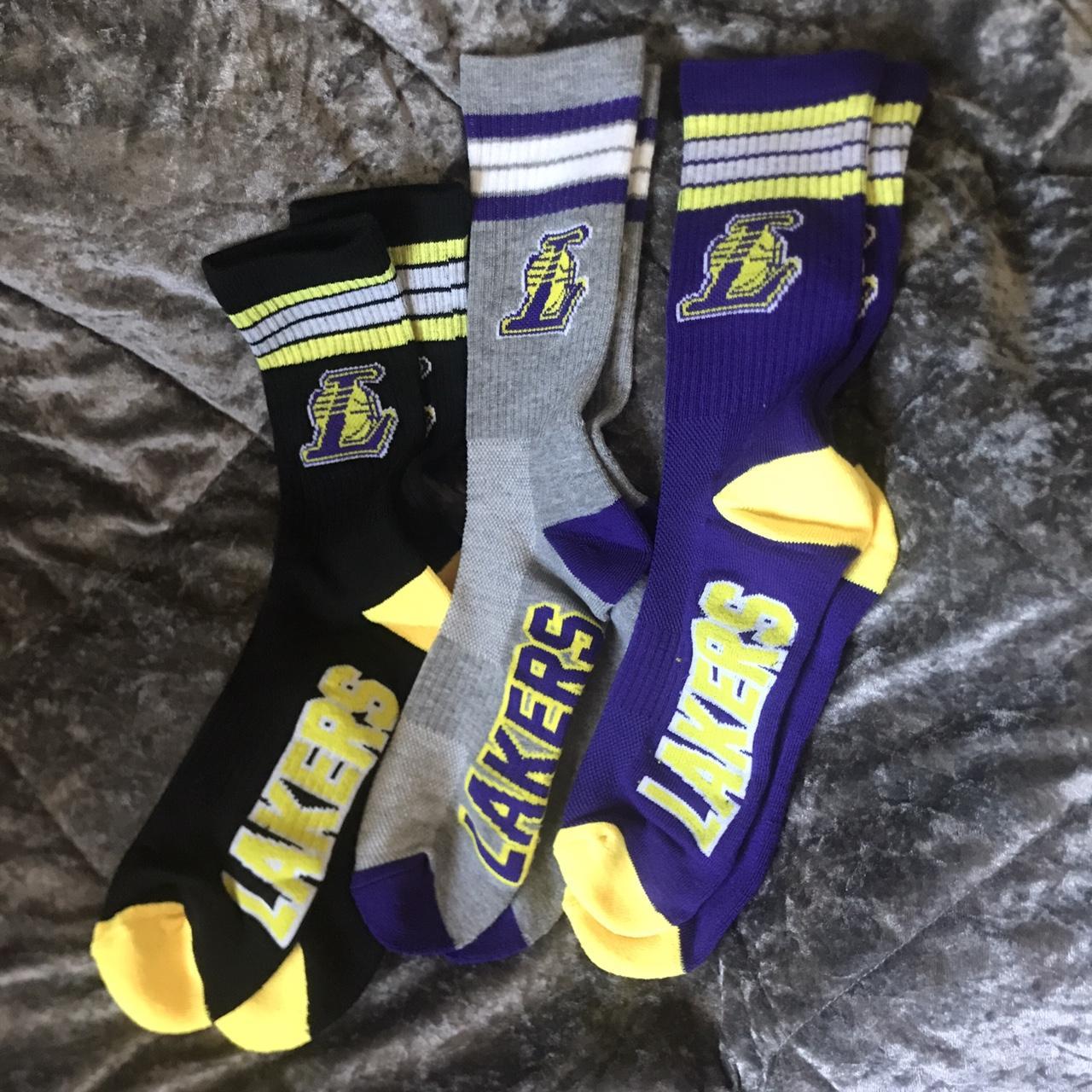 LA Lakers Men’s Crew Socks (Please Message before... - Depop