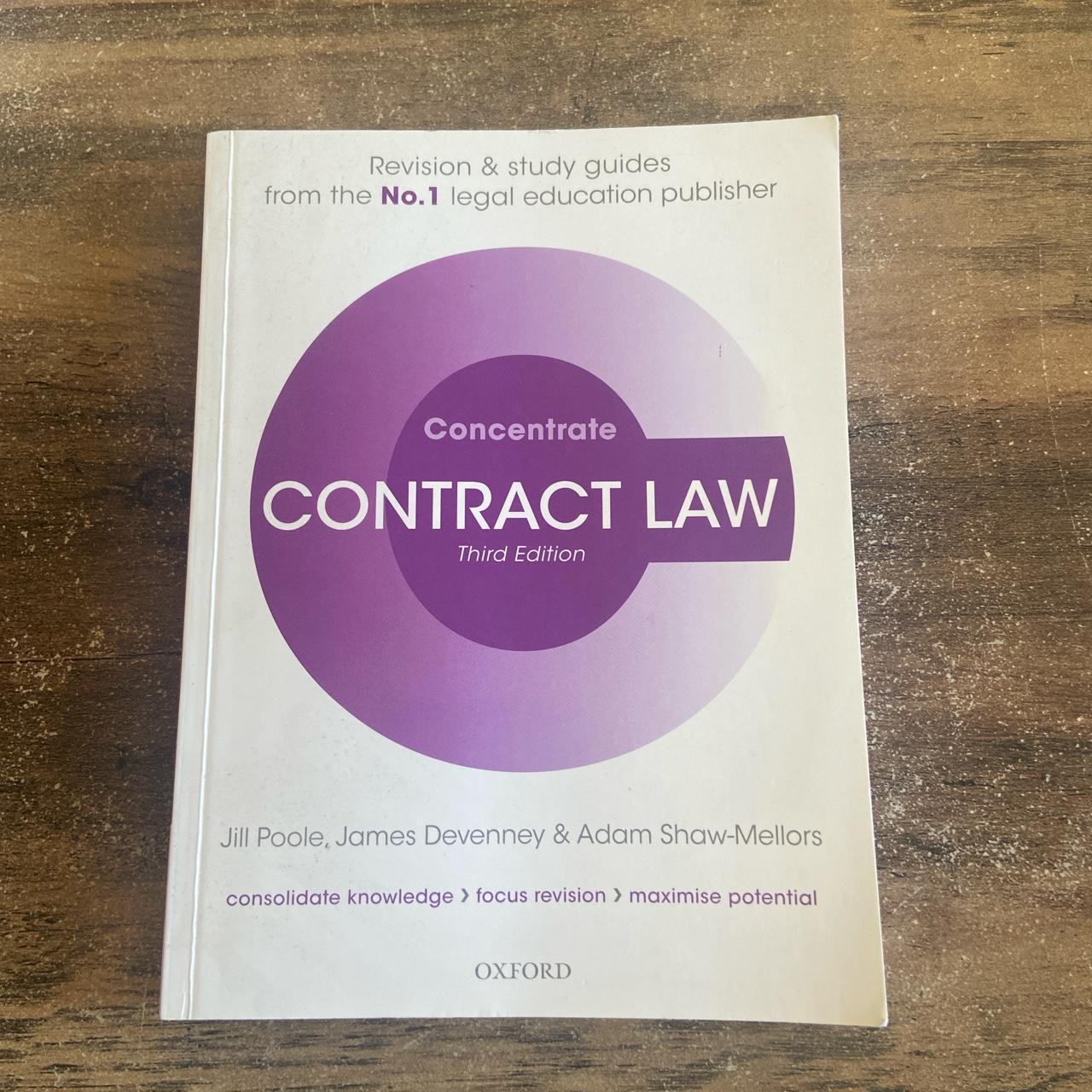 Law Textbook Contract Law revision guide Jill... - Depop