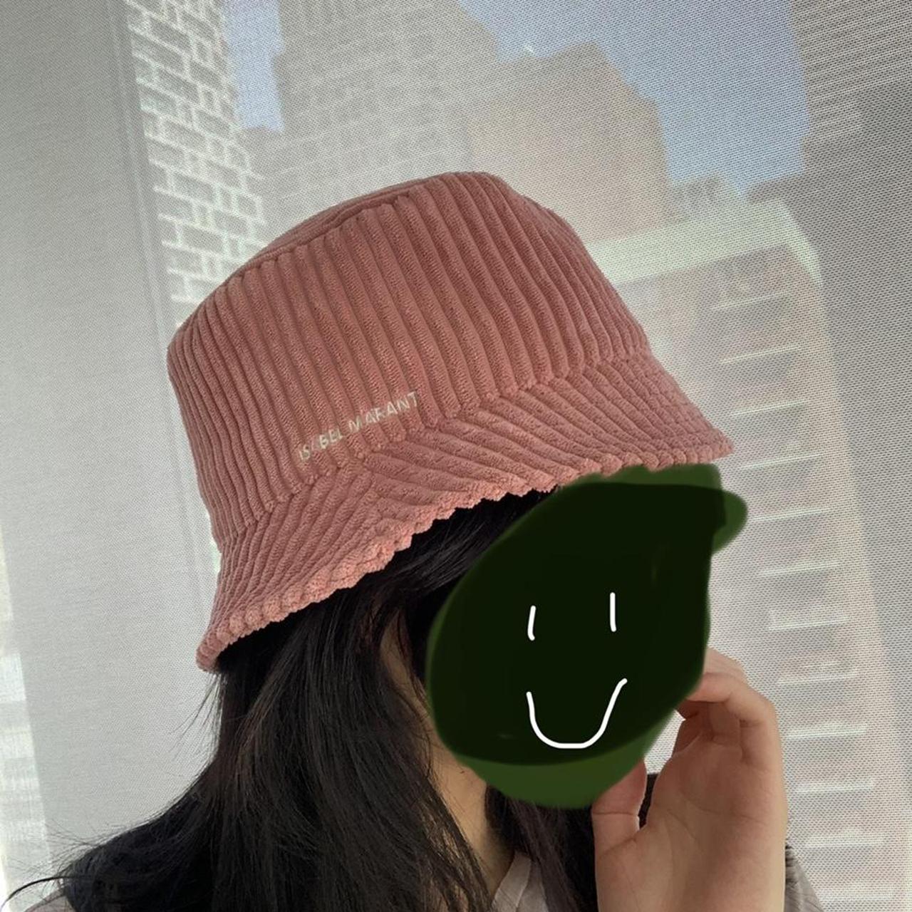 Isabel Marant Pink Haley Corduroy Bucket Hat.... - Depop