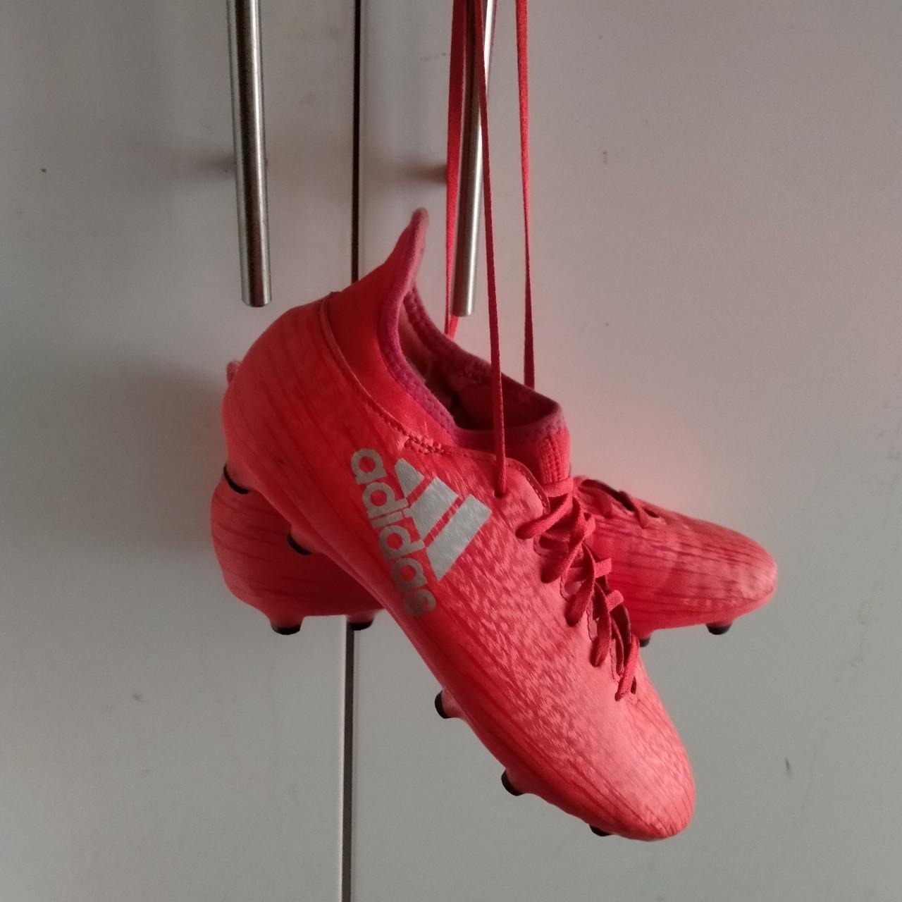 Beautiful red Adidas football boots in a size 5.5... - Depop