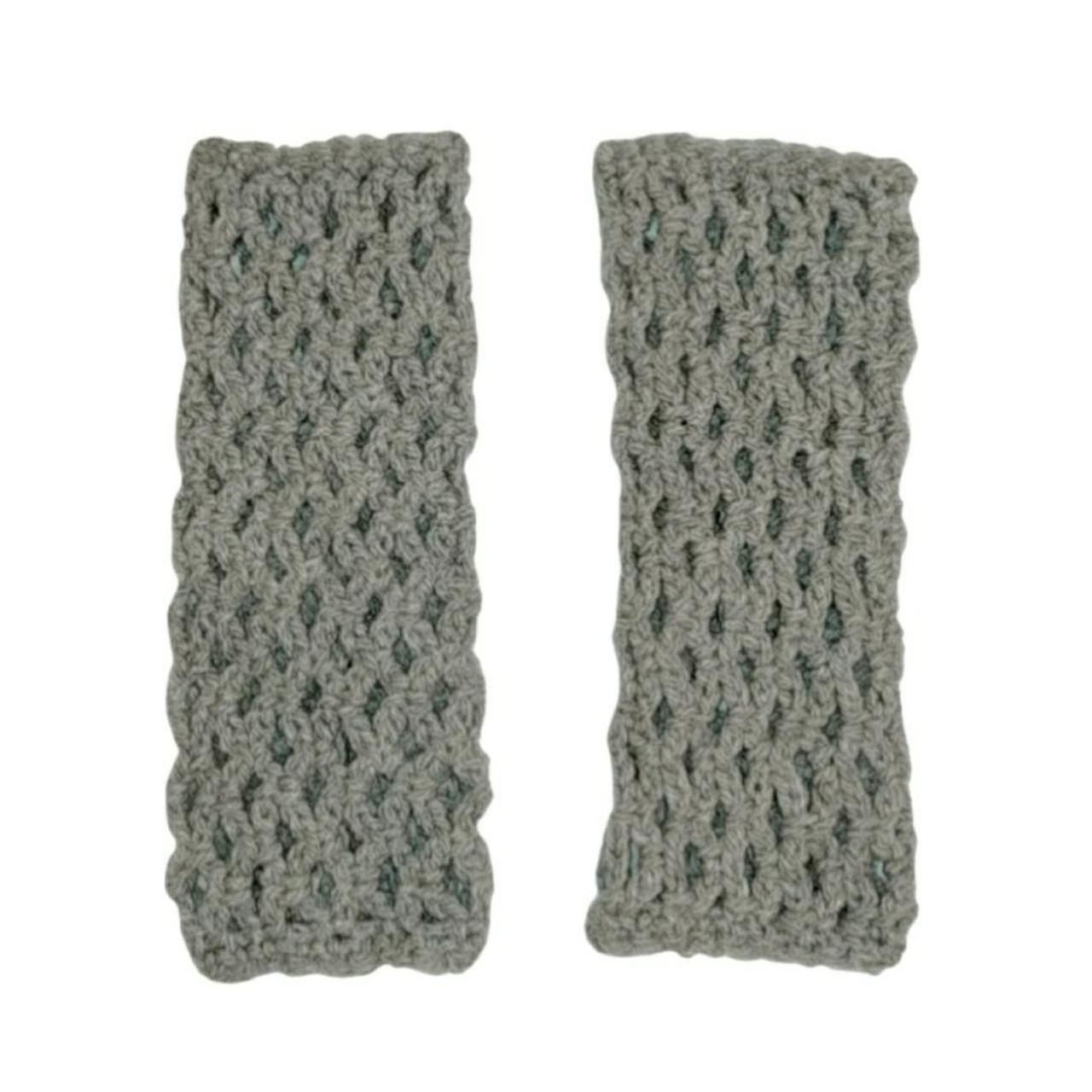 grey fishnet gloves🌼 100% handmade made with... - Depop