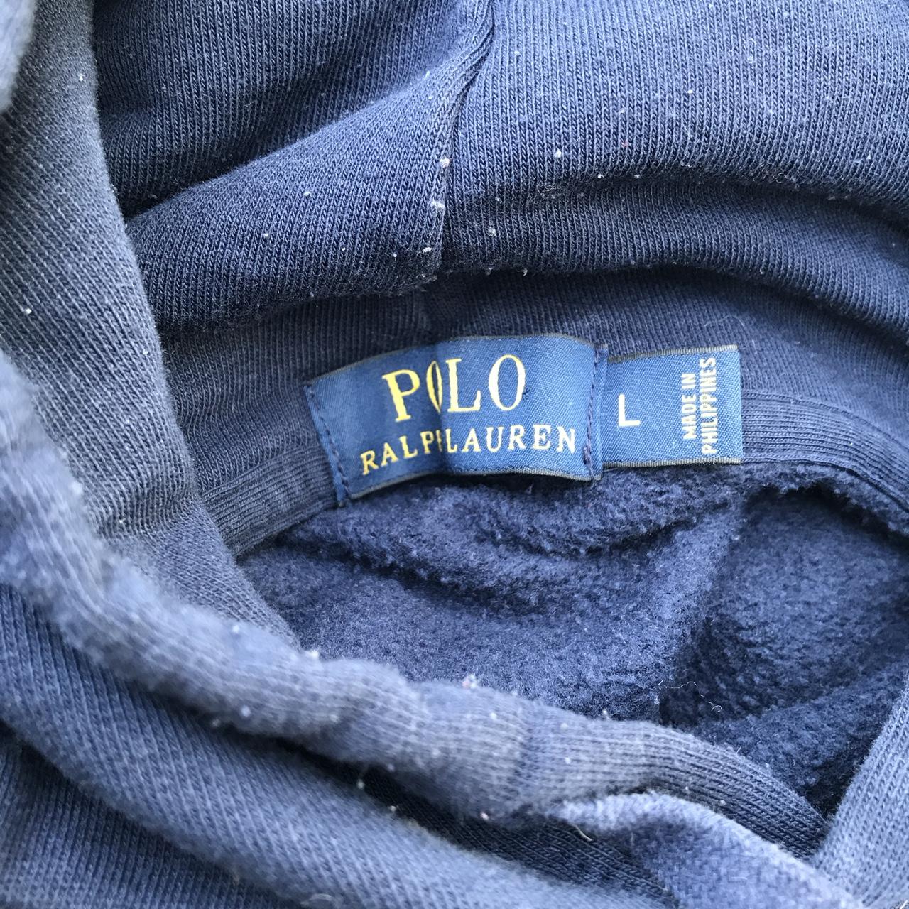 Polo Ralph Lauren Number 3 Hoodie in Navy worn... - Depop