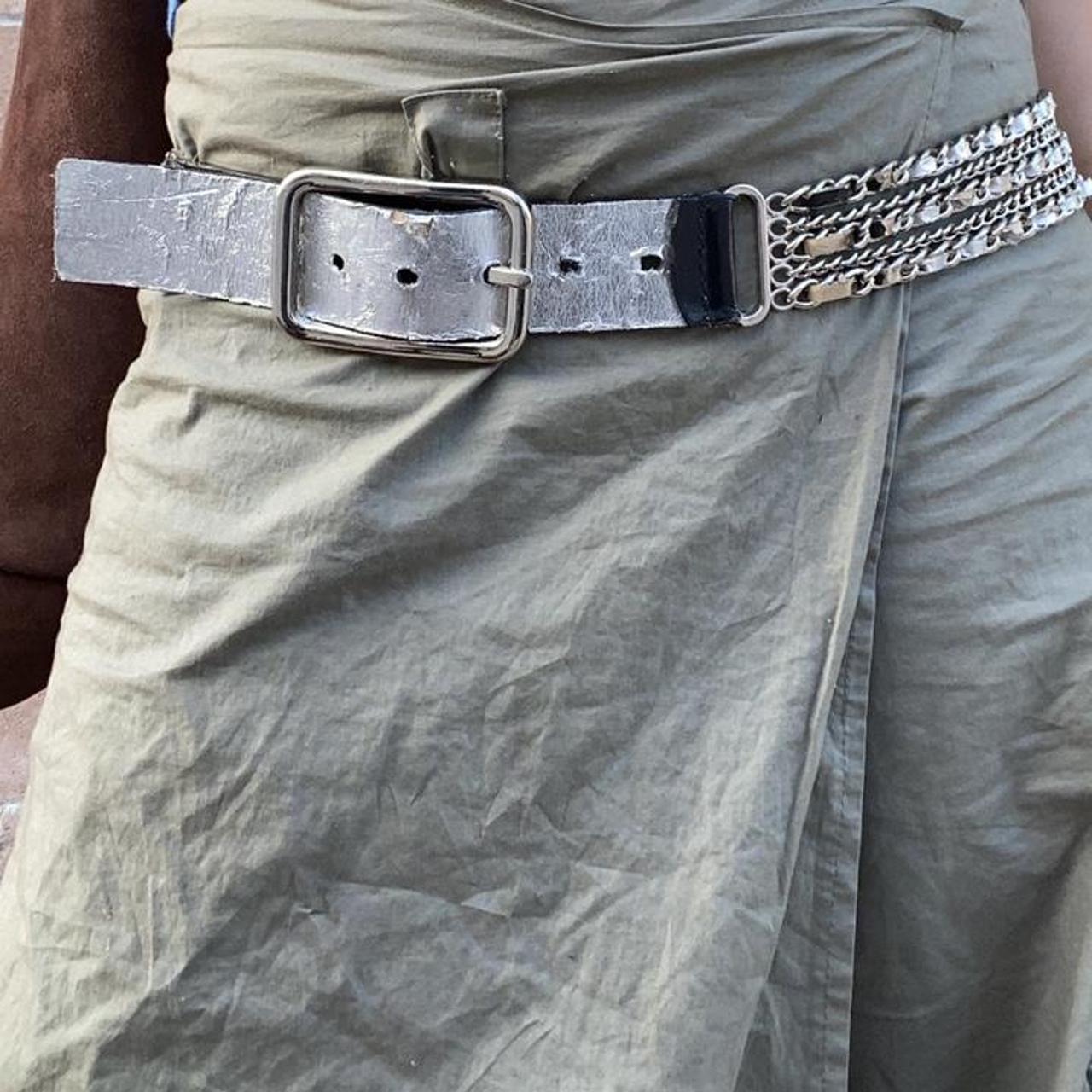 messy af silver chain link guess belt. truly a... - Depop