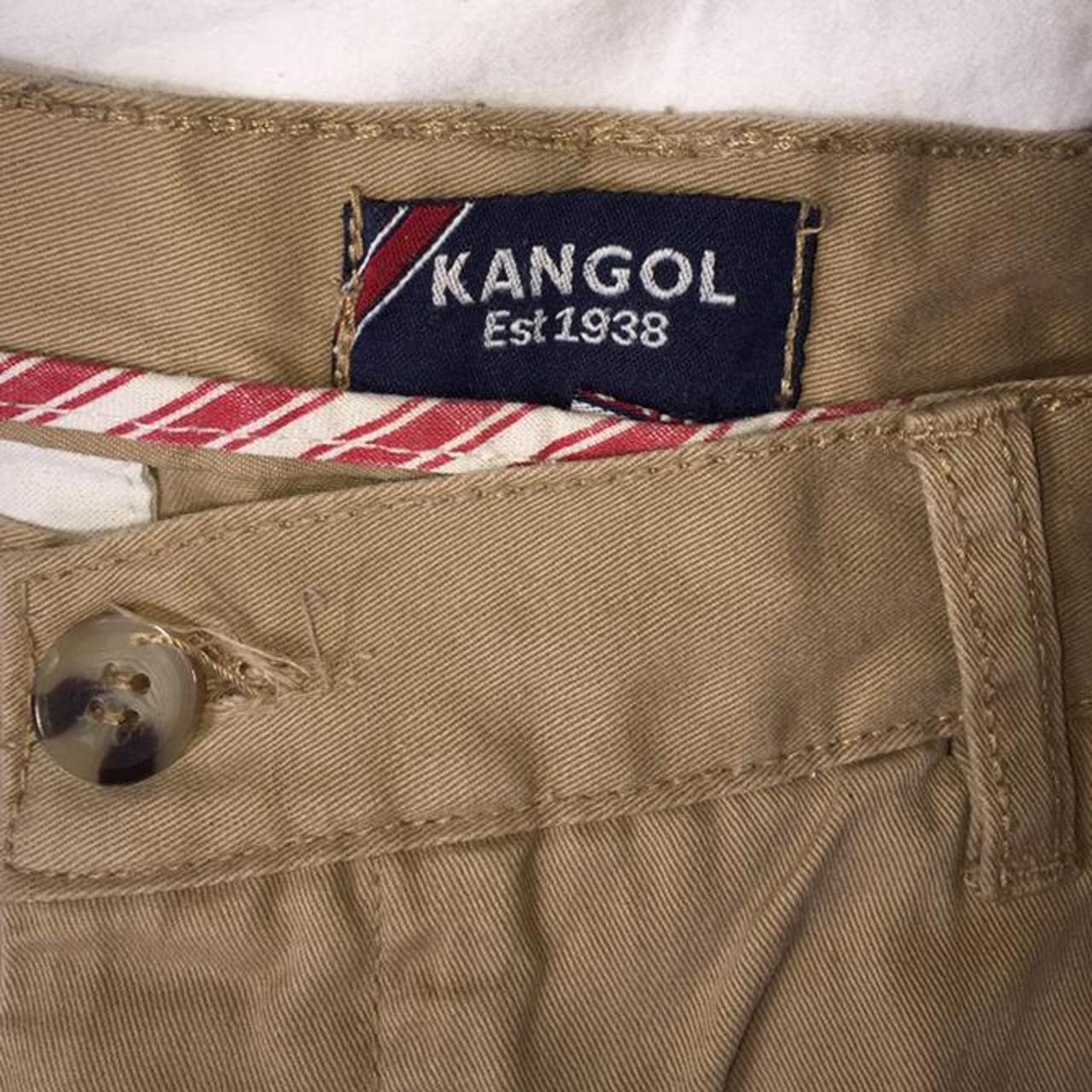 Kangol Tan/beige chino trousers Straight leg 34W... - Depop