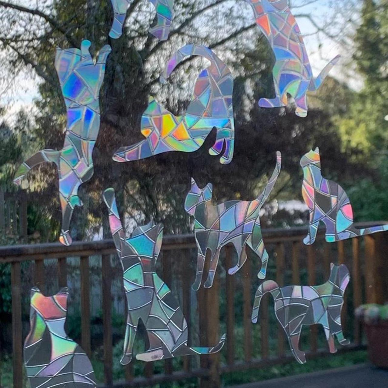 set of 10 Cat Suncatcher Window Prims All decals are... - Depop