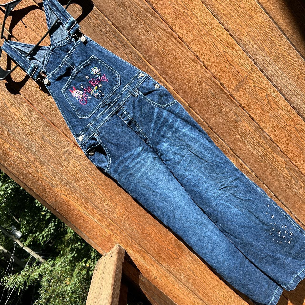 Vintage Y2K Powerpuff Girls Rock Sparkle Overalls!!... | Depop