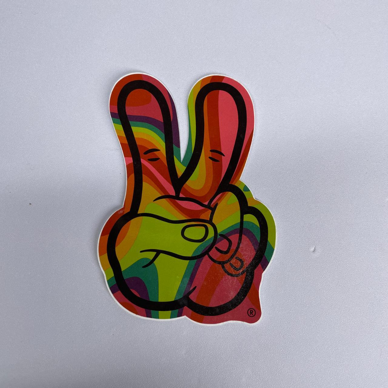 Dutch Bros Coffee Sticker, peace sign hand in tie... - Depop
