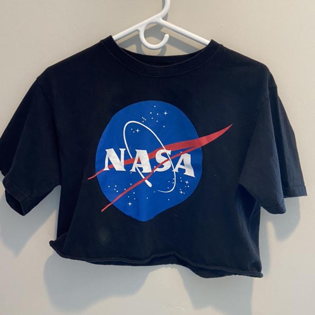 vintage classic NASA logo crop top tee... - Depop