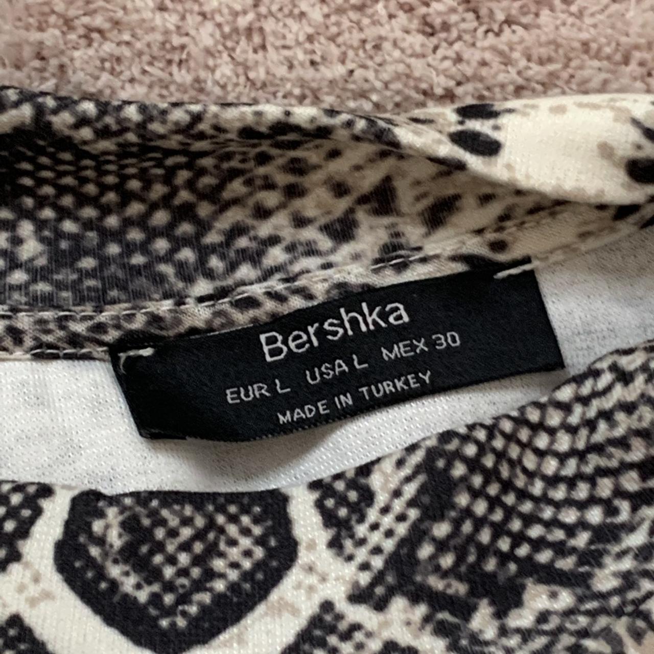 boxy style snake print jumper from bershka size... - Depop
