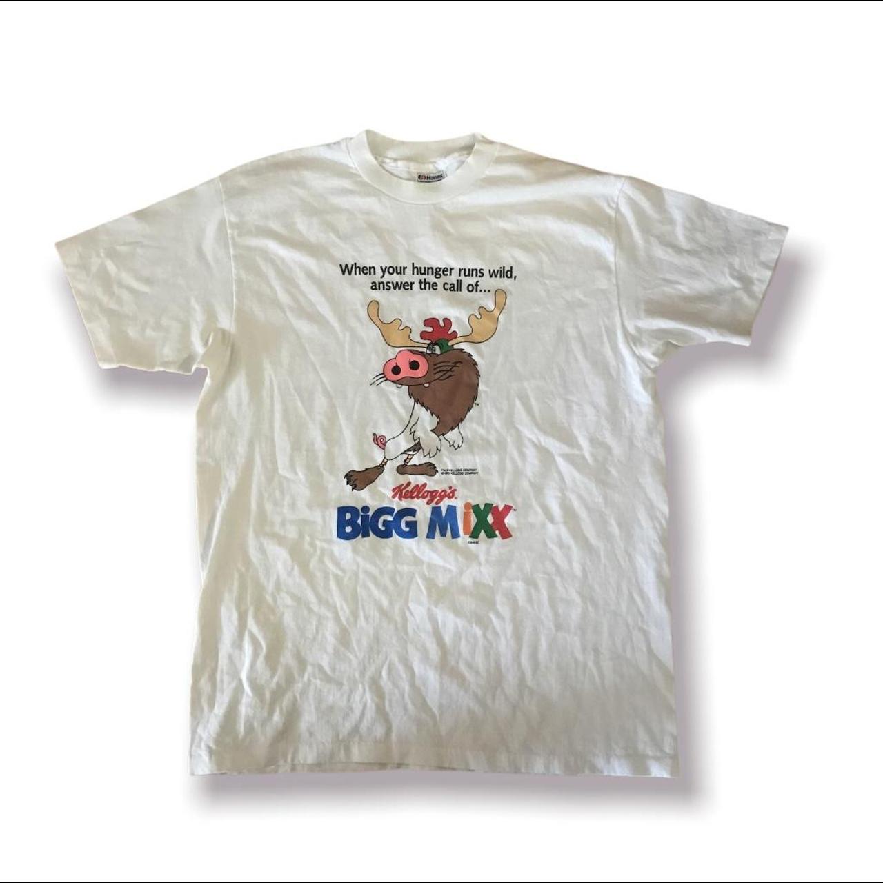 1990 Kelloggs Big Mixx T-Shirt Single Stitch Size... - Depop