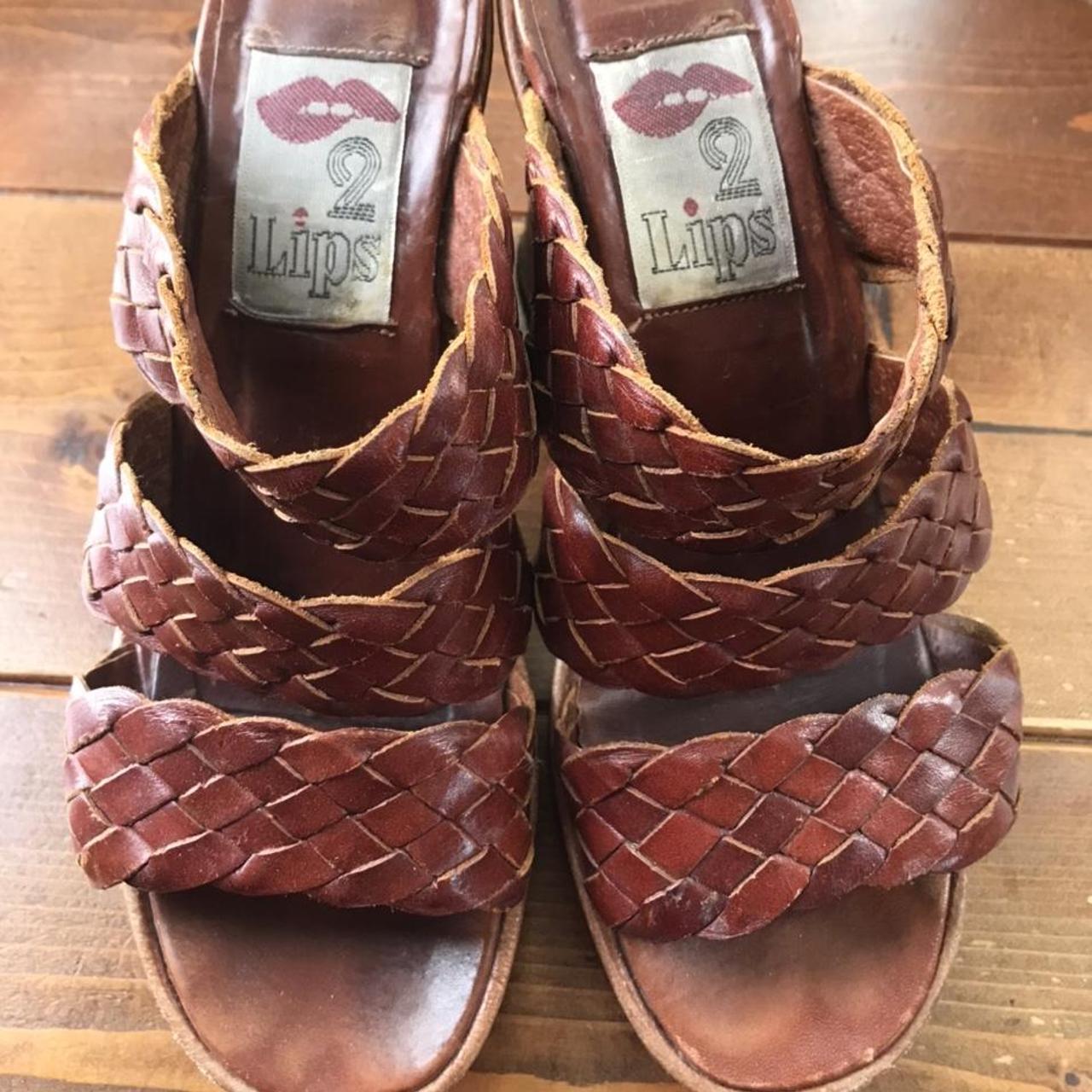 Adorable 70’s platforms by 2 Lips brand. Chunky... - Depop