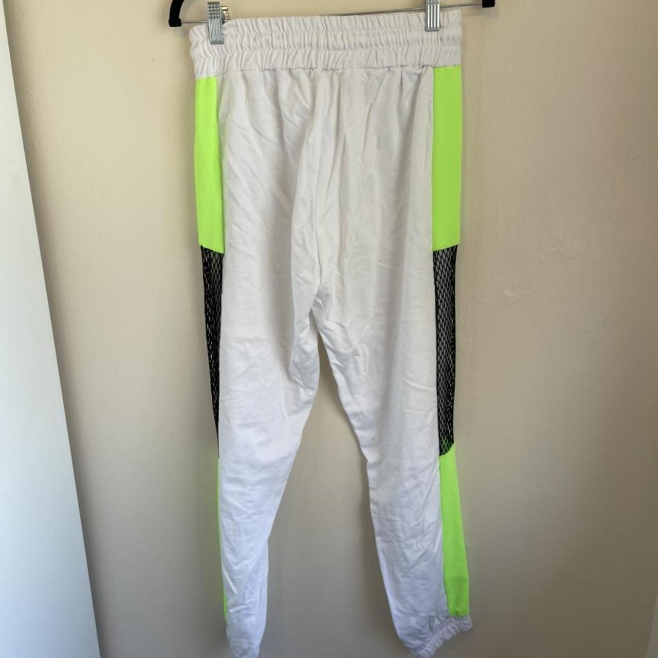Select Fashion Women's White and Green Joggers-tracksuits | Depop