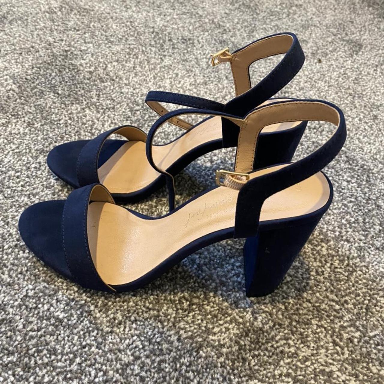 New Look Navy Block Heels - worn once for an hour!... - Depop