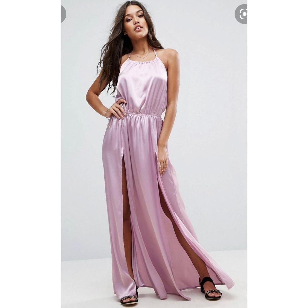 Asos Split Front Plunge Beach Maxi Dress Size Depop