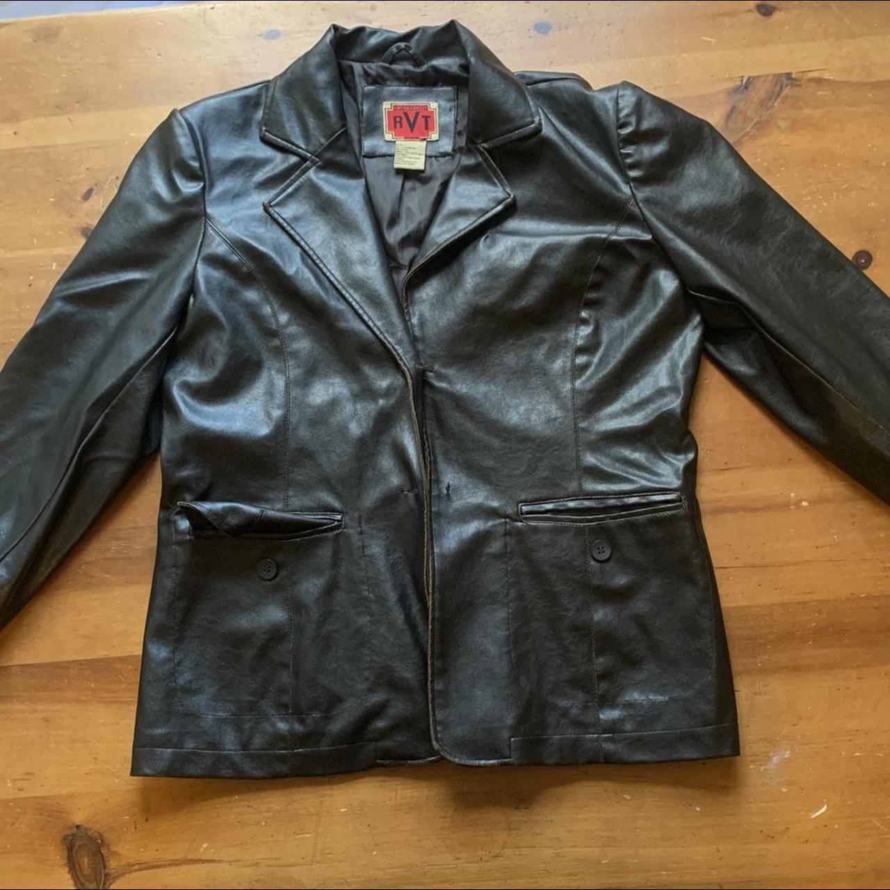 Vintage leather RVT jacket. Size large. Unisex.... | Depop