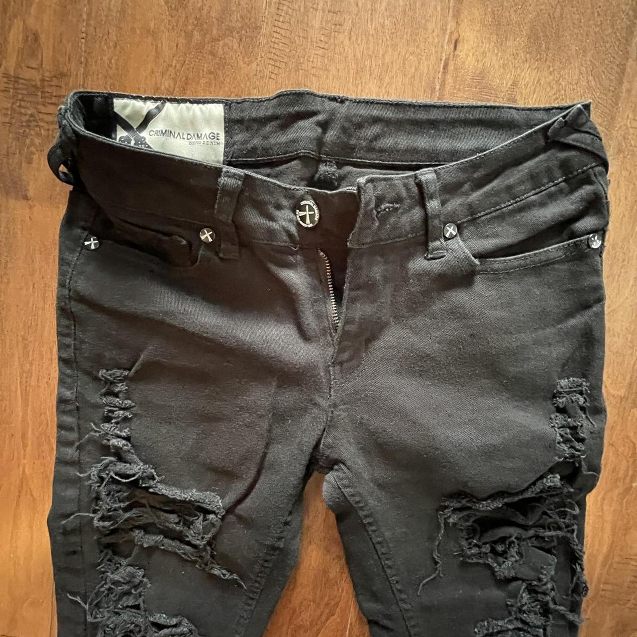 Criminal Damage brand - Black skinny stretch jeans /... - Depop