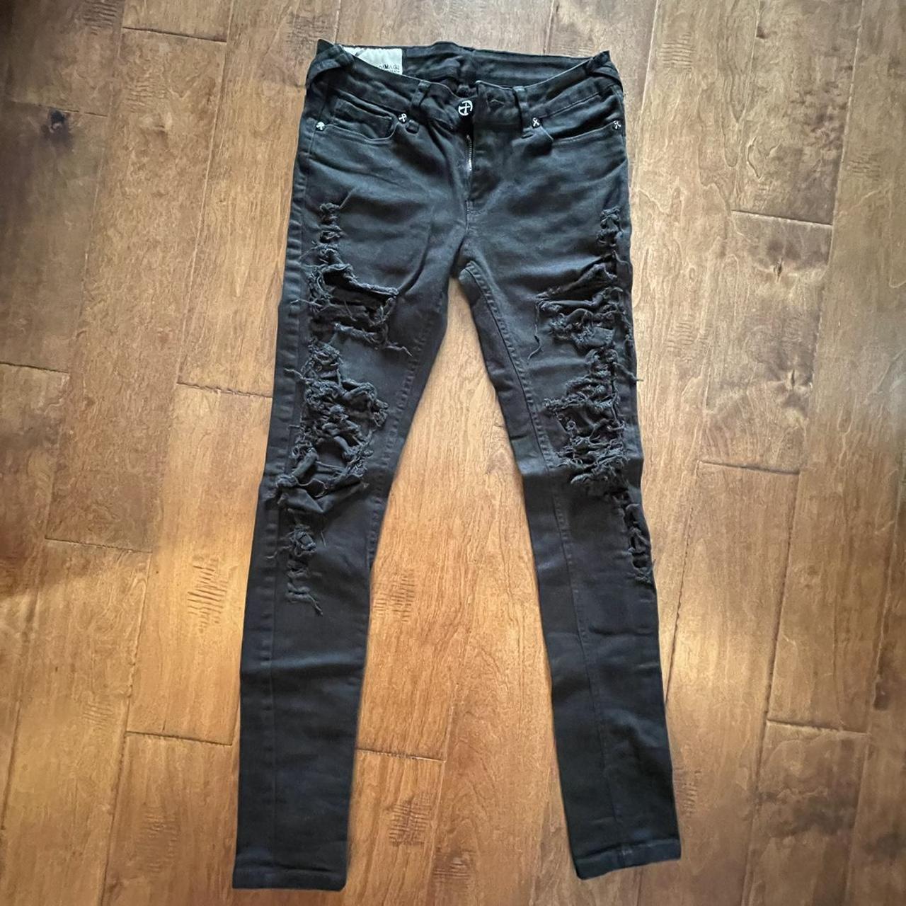 Criminal Damage brand - Black skinny stretch jeans /... - Depop