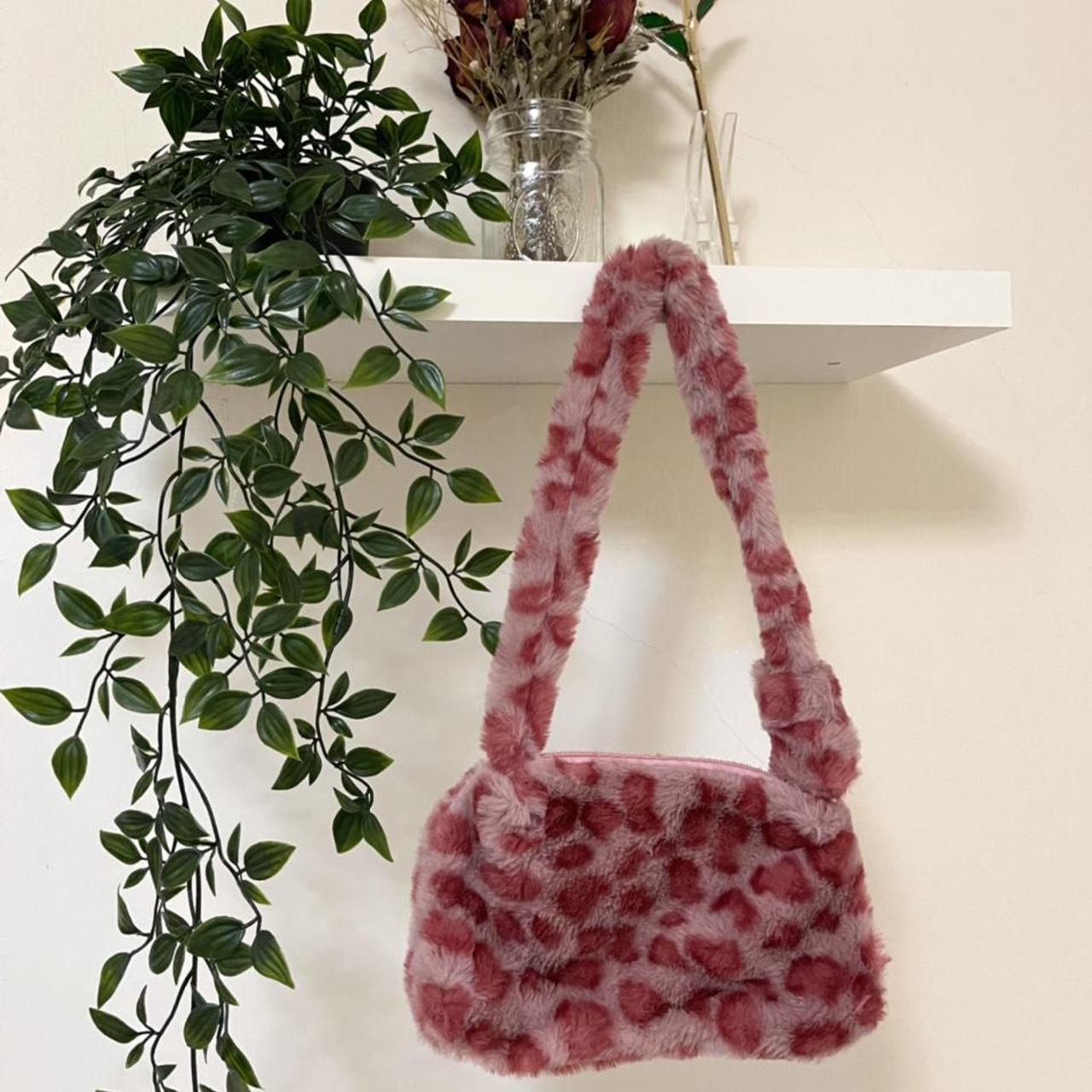 Pink Leopard Print Fluffy Bag🍒 The cutest bag to... - Depop