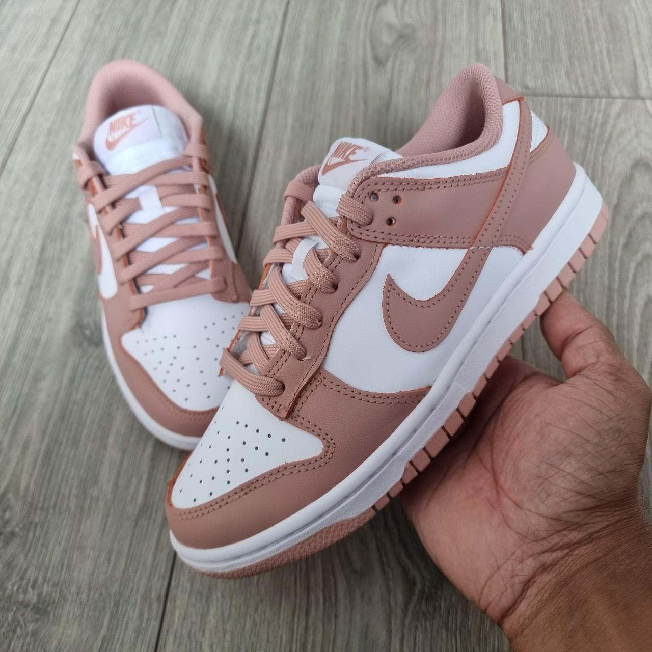 Nike Dunk Low (W) Whisper Rose SKU Number: DD1503... - Depop
