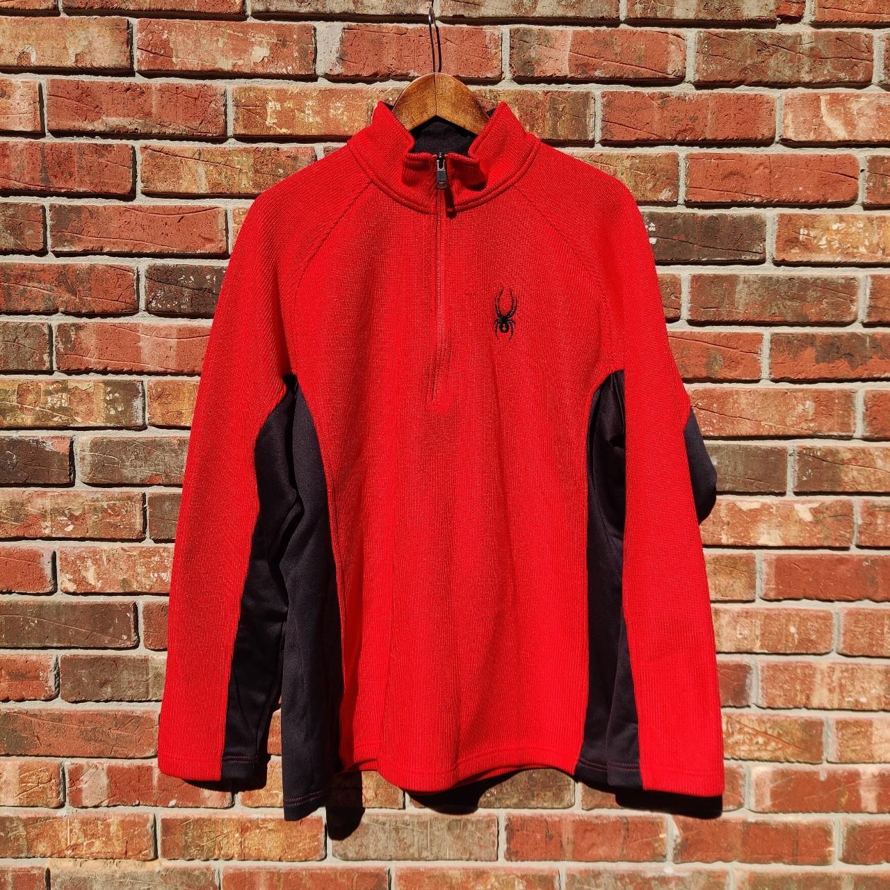Spyder 1/2 Zip Thermal Fleece Sweater with a small... - Depop