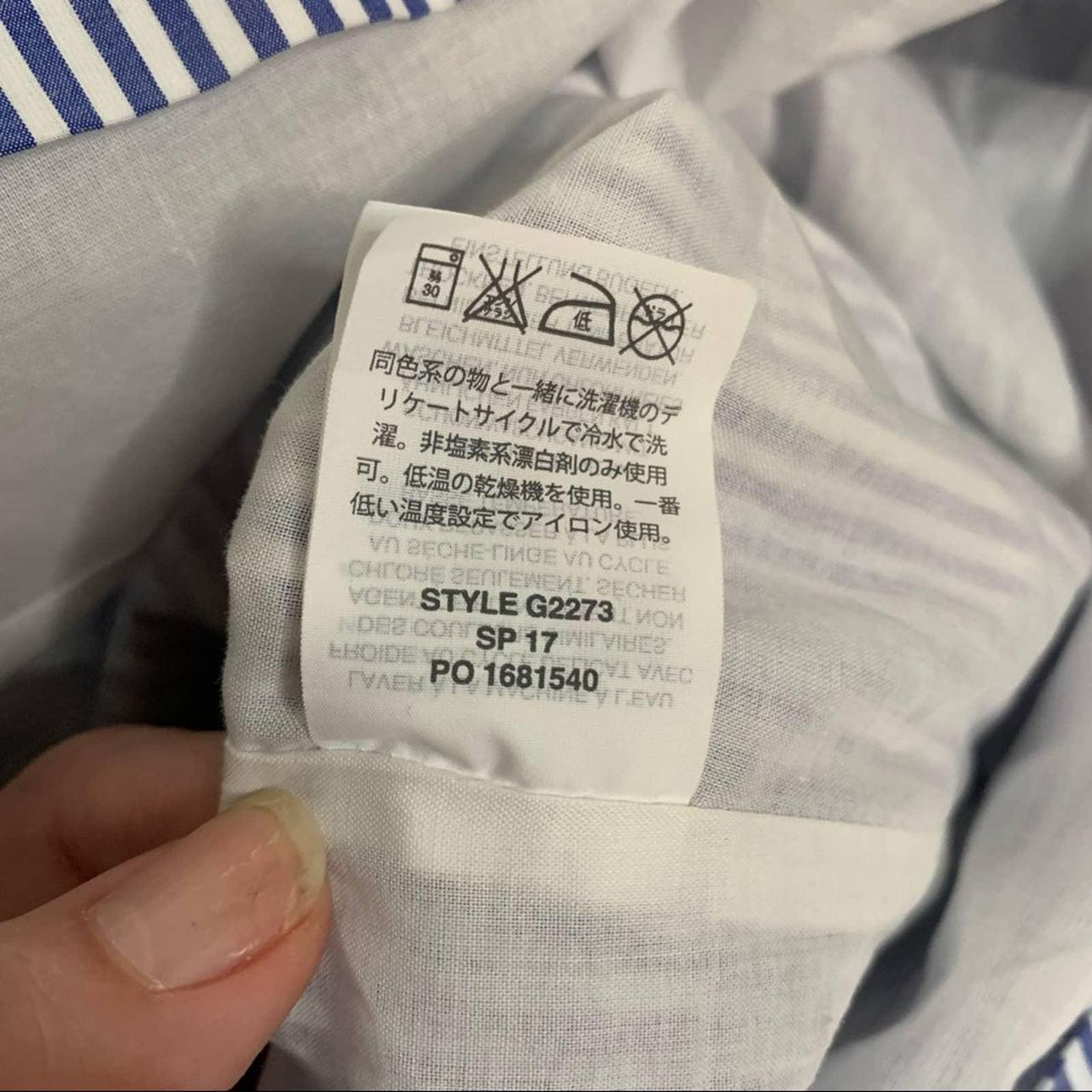 Midi length Cotton Blue & White Size: ... - Depop