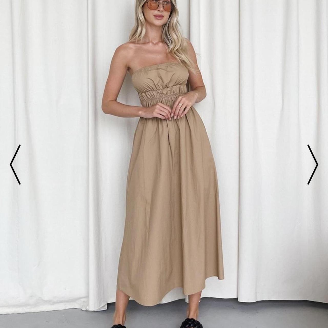 Women's Tan Dress | Depop