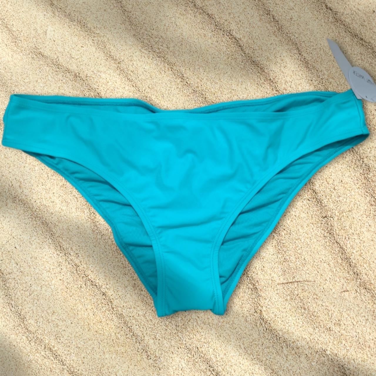 Hot Water | Turquoise Bikini Bottoms Sz XL Turquoise... - Depop
