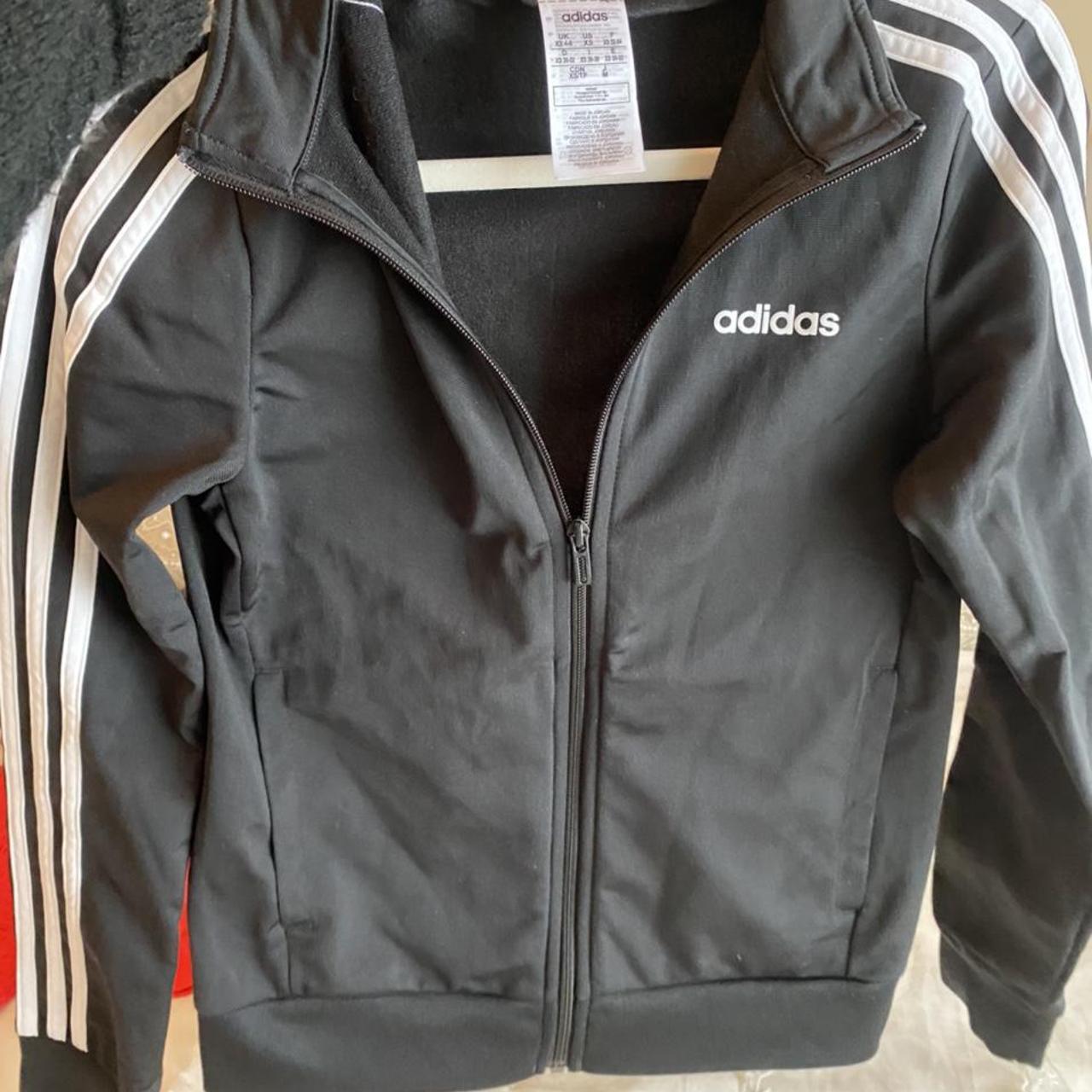 Adidas Men's Black and White Jacket | Depop