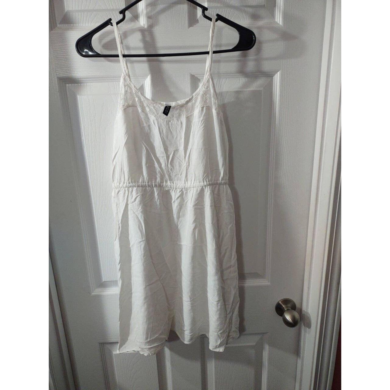 Divided H&M Dress Size 12 White Sleeveless Thin Breezy. - Depop