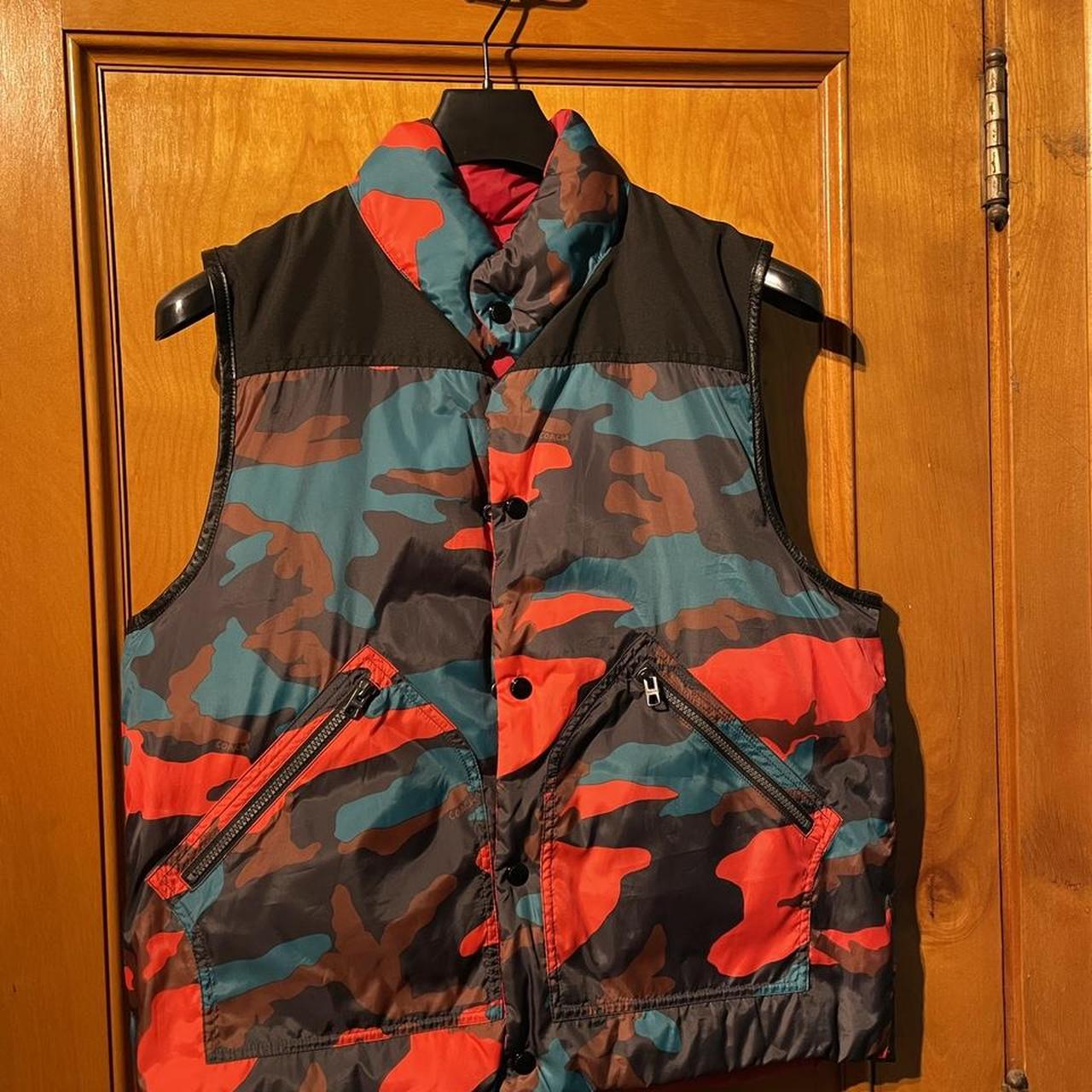 Mens camo coach puffer vest size large, like new.... - Depop