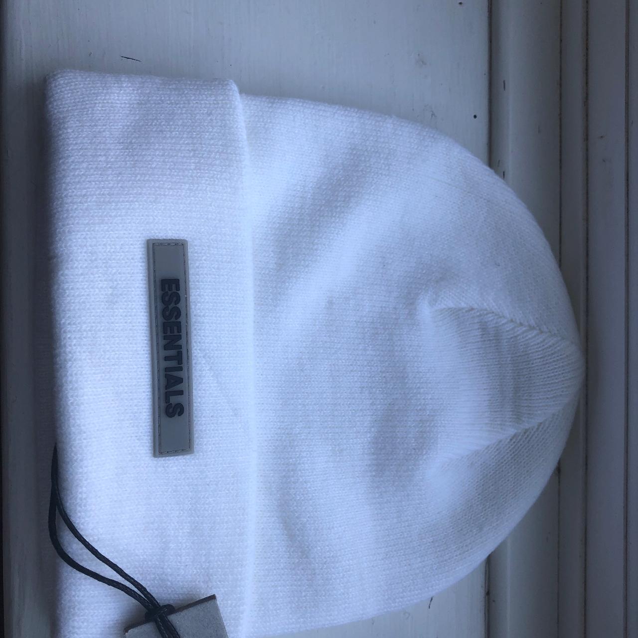 White essentials beanie - perfect condition and... - Depop