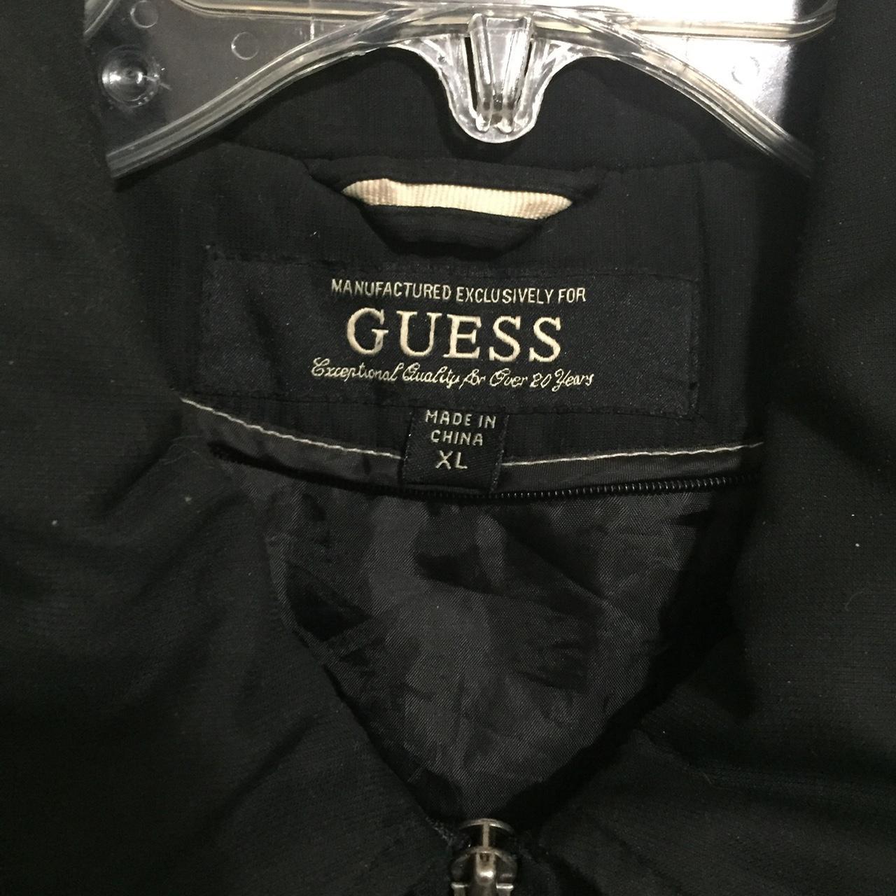 GUESS Mens Jacket Solid Black Size XL Soft-Shell... - Depop