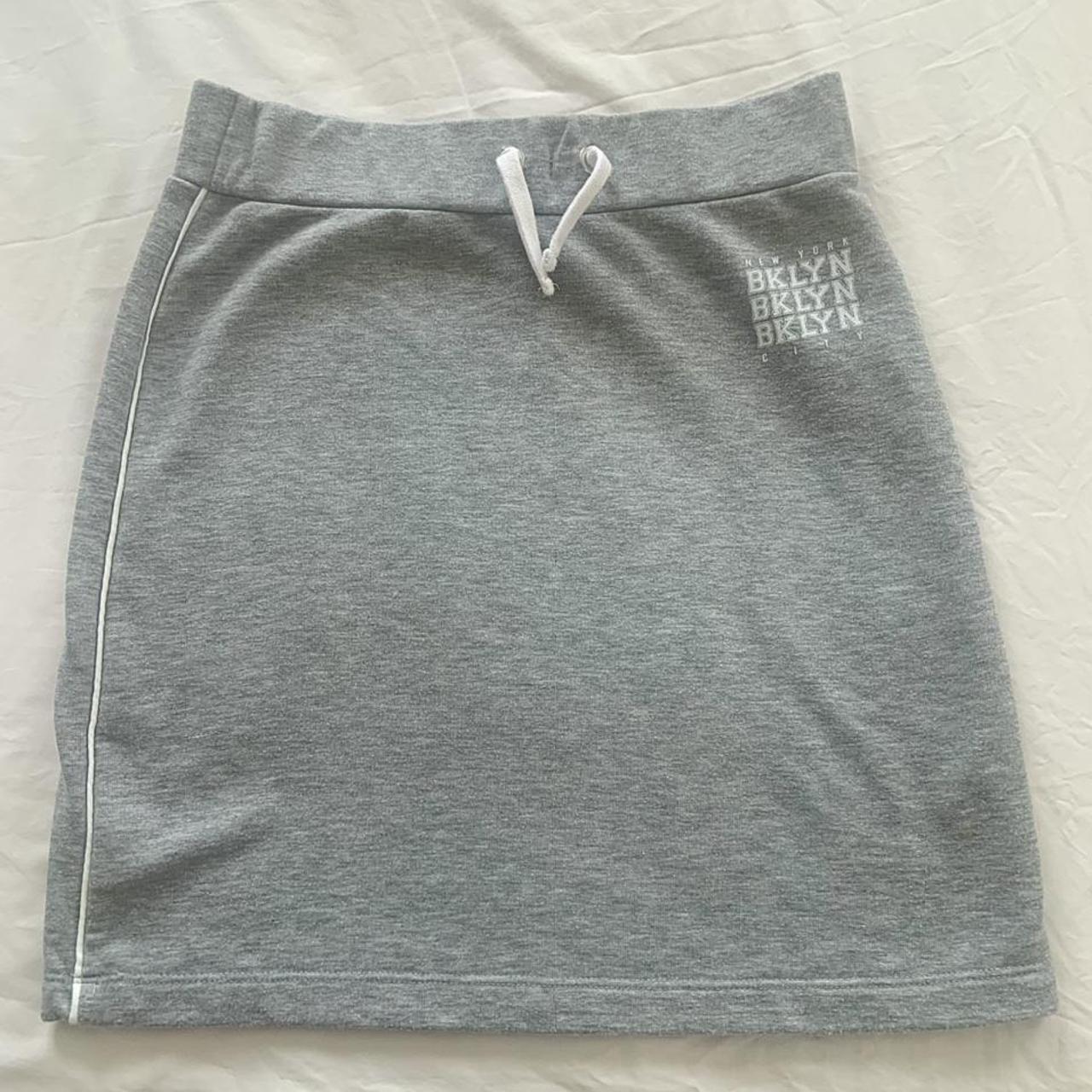 New Look Women's Grey and White Skirt | Depop