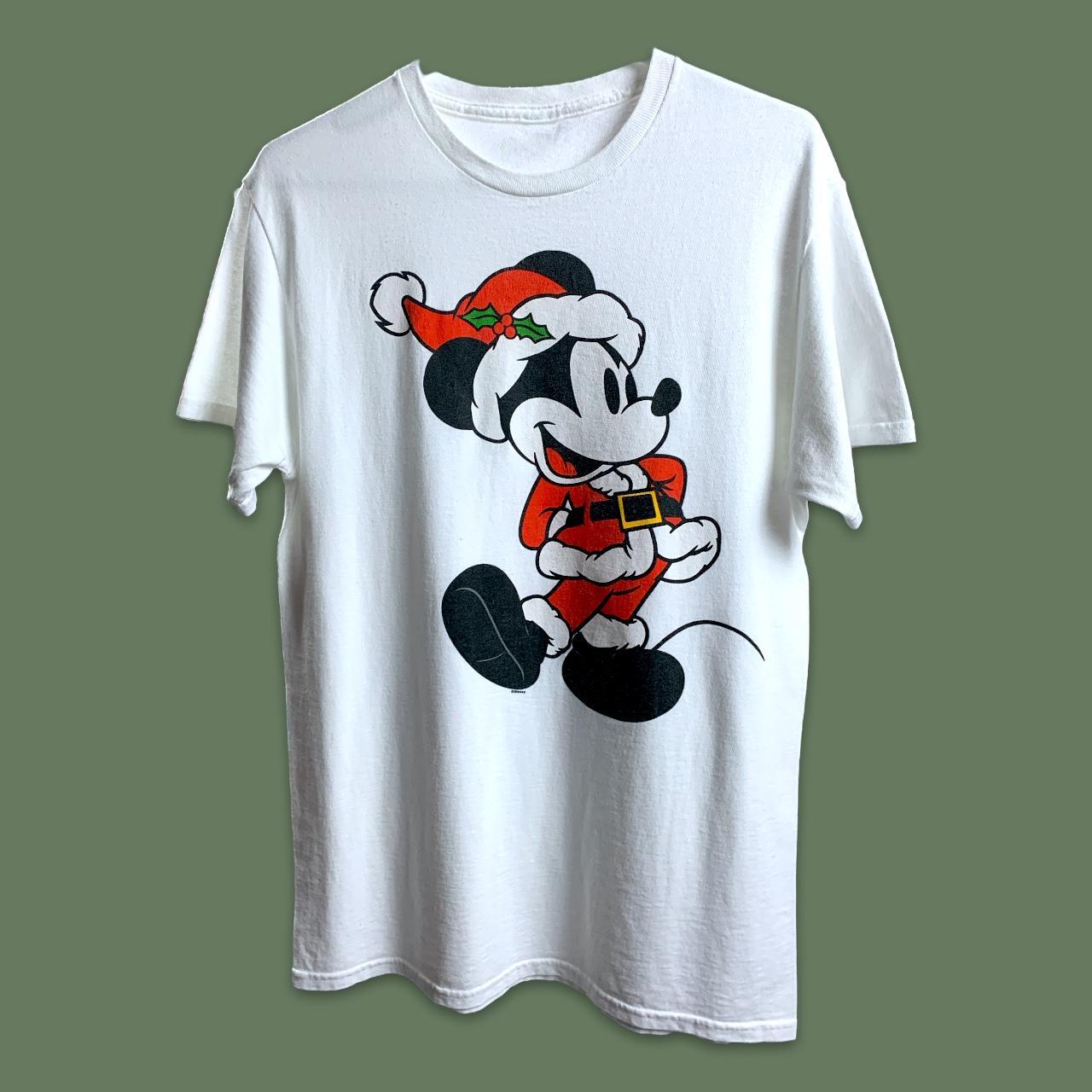 Mad Engine x Disney Mickey Mouse Santa T-Shirt... - Depop