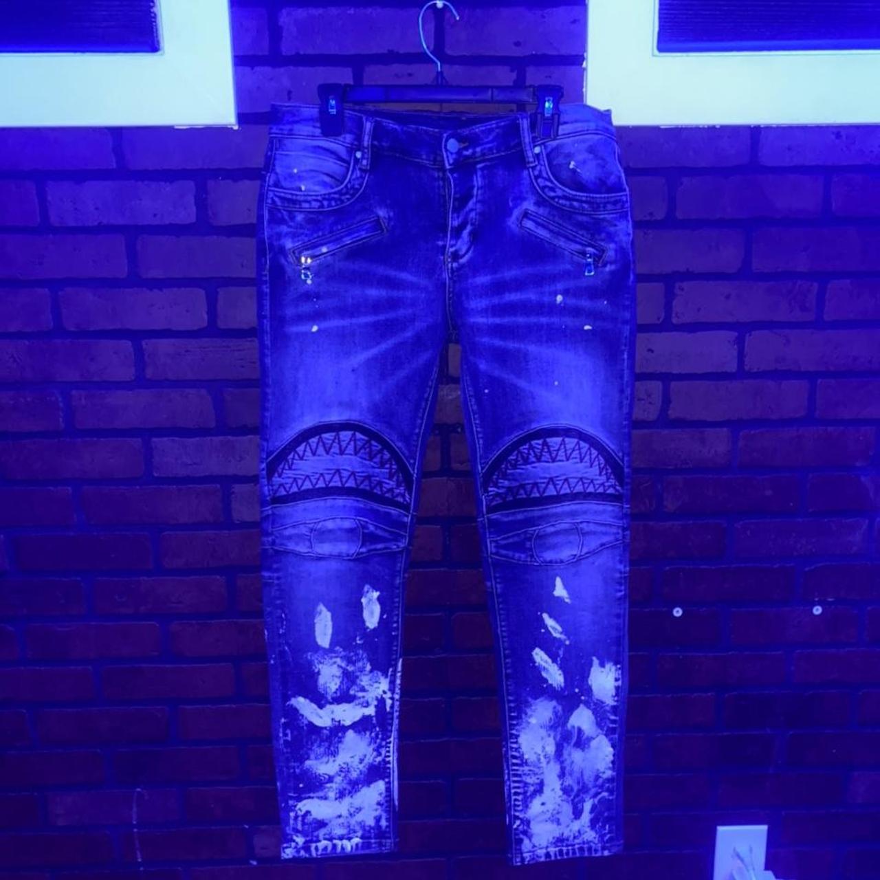 DRIPT DENIM SHARK TEETH JEANS!! FYEEE #denim... - Depop