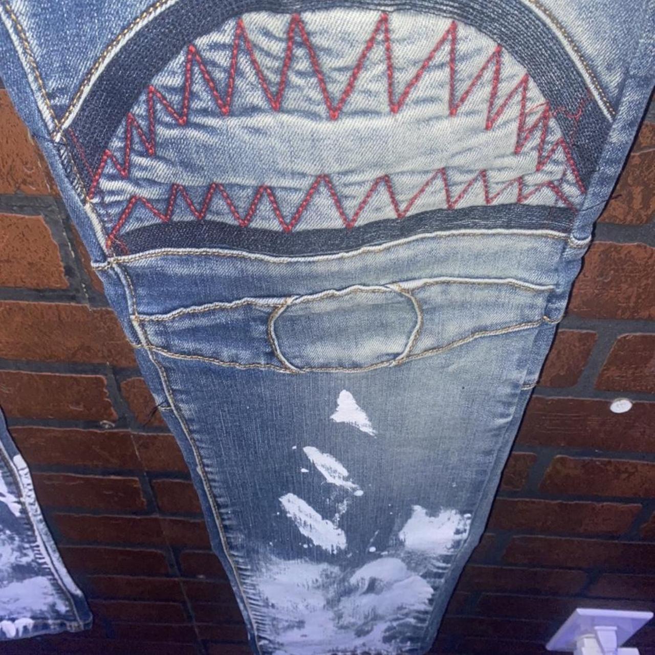 DRIPT DENIM SHARK TEETH JEANS!! FYEEE #denim... - Depop