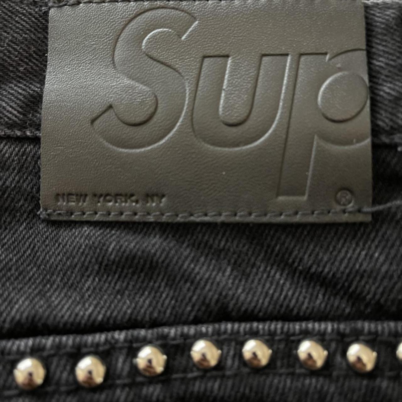Supreme B.B. Simon Studded Regular Jean Worn once,... - Depop