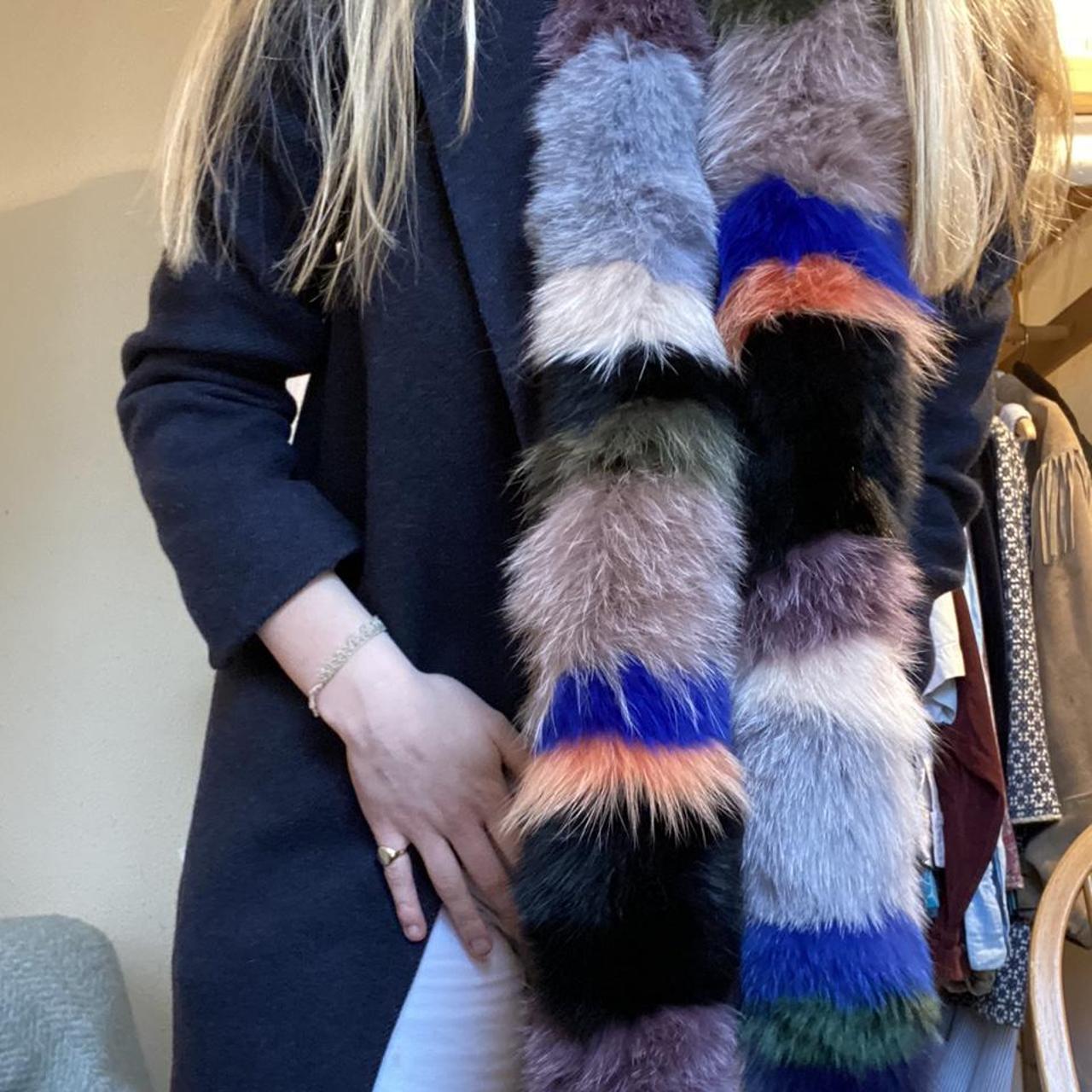 fur boa scarf designed and made by me!! first ever... - Depop