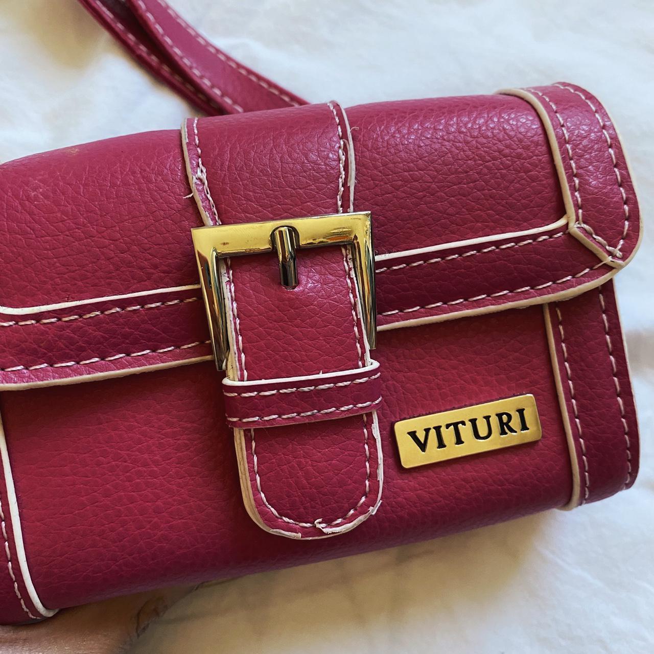 ~ Pink, Faux Leather, Vituri Wristlet with Photo... | Depop