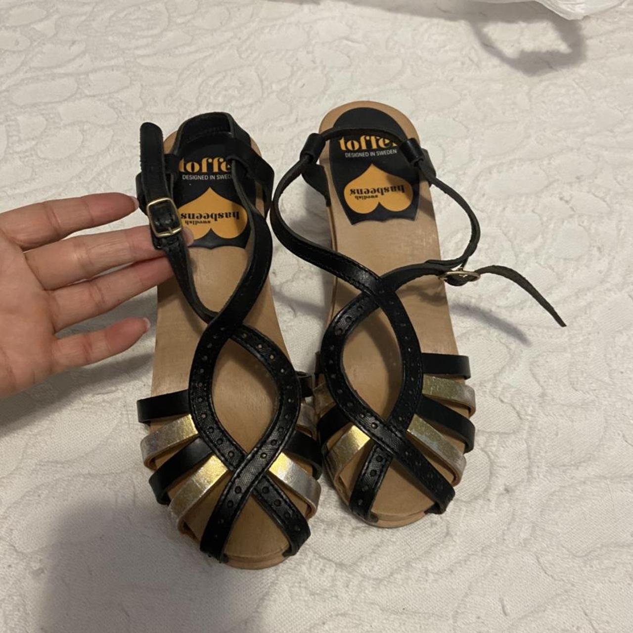 Hasbeens in mint condition Gorgeous black- silver-... | Depop