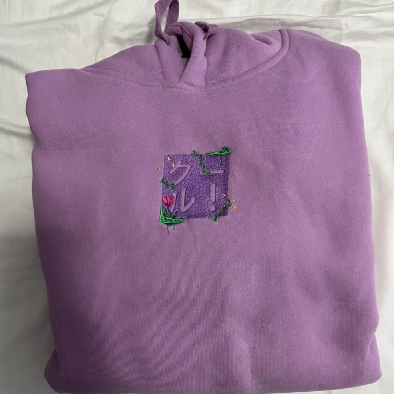 Cool shirtz purple flower hoodie only worn once and... - Depop