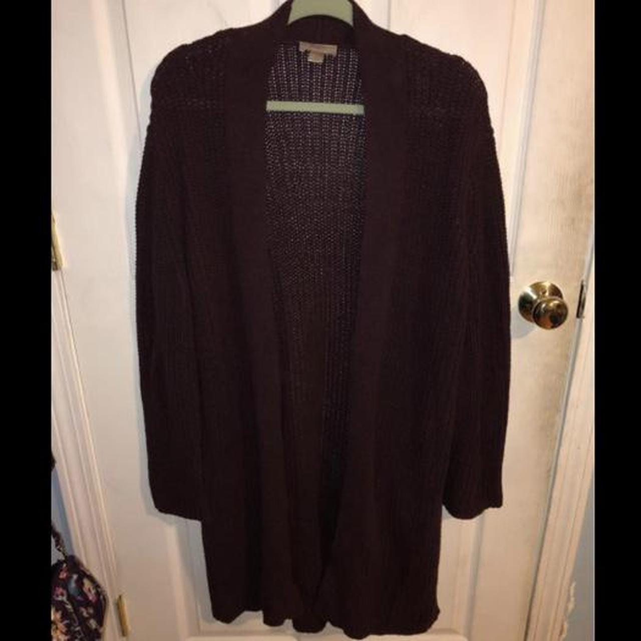 Women’s Loft long maroon knitted sweater. Size XL.... - Depop