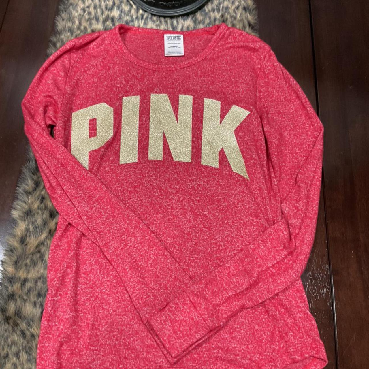 Pink By Victorias Secret Long Sleeved Top Size Xs - Depop