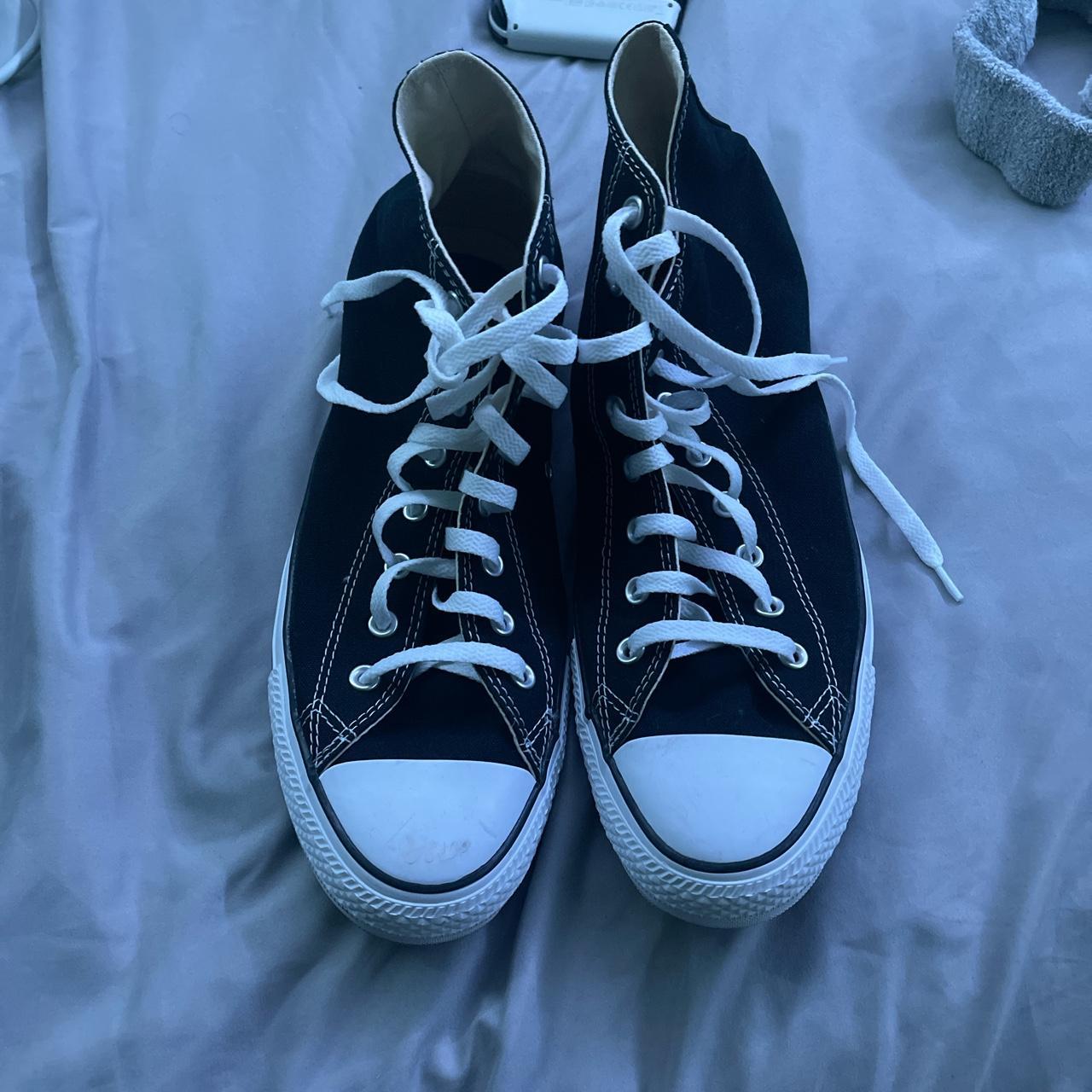 size 12 WIDE converse they are too big for me and... - Depop
