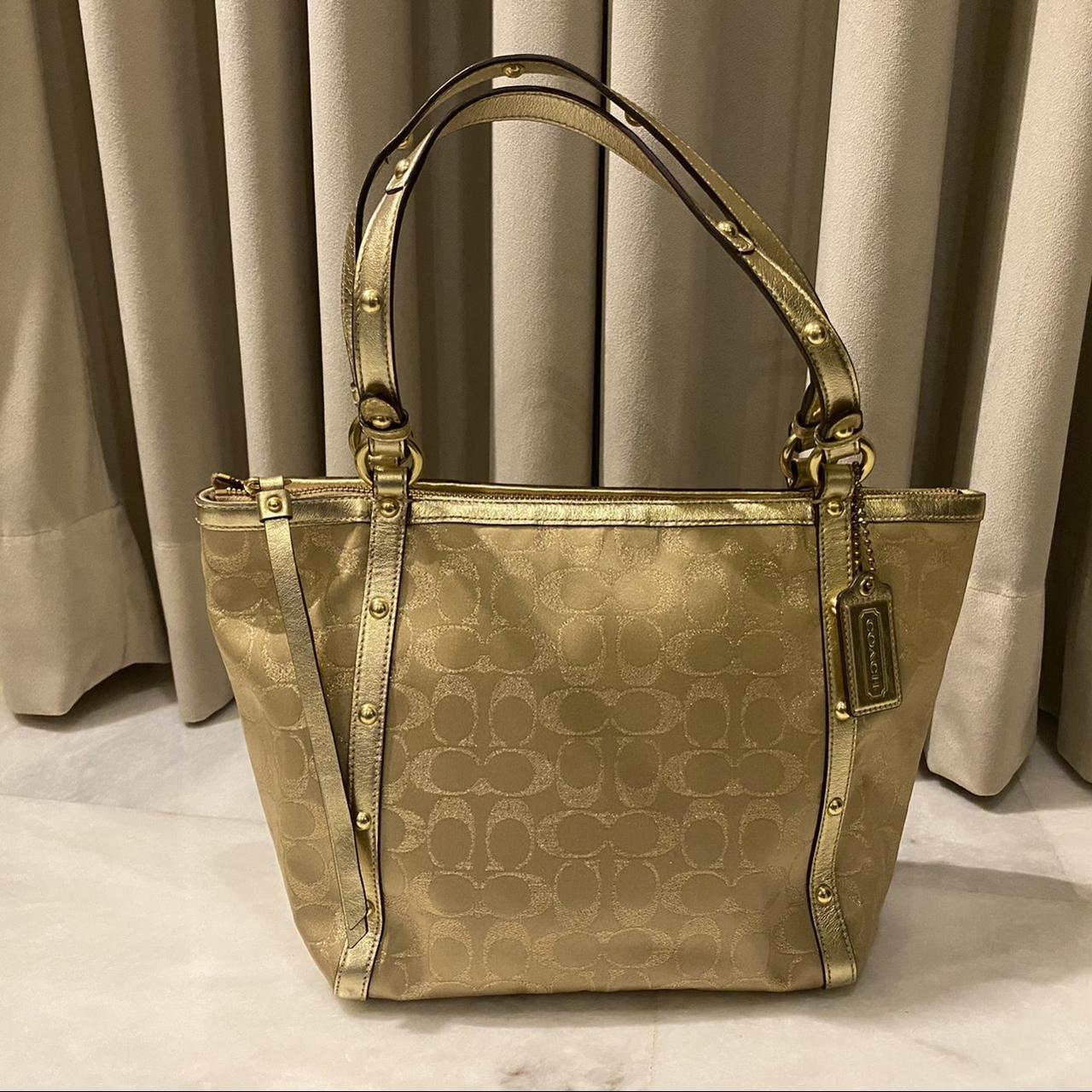 Gold Coach Authentic Vintage Bag. Preowned in... - Depop