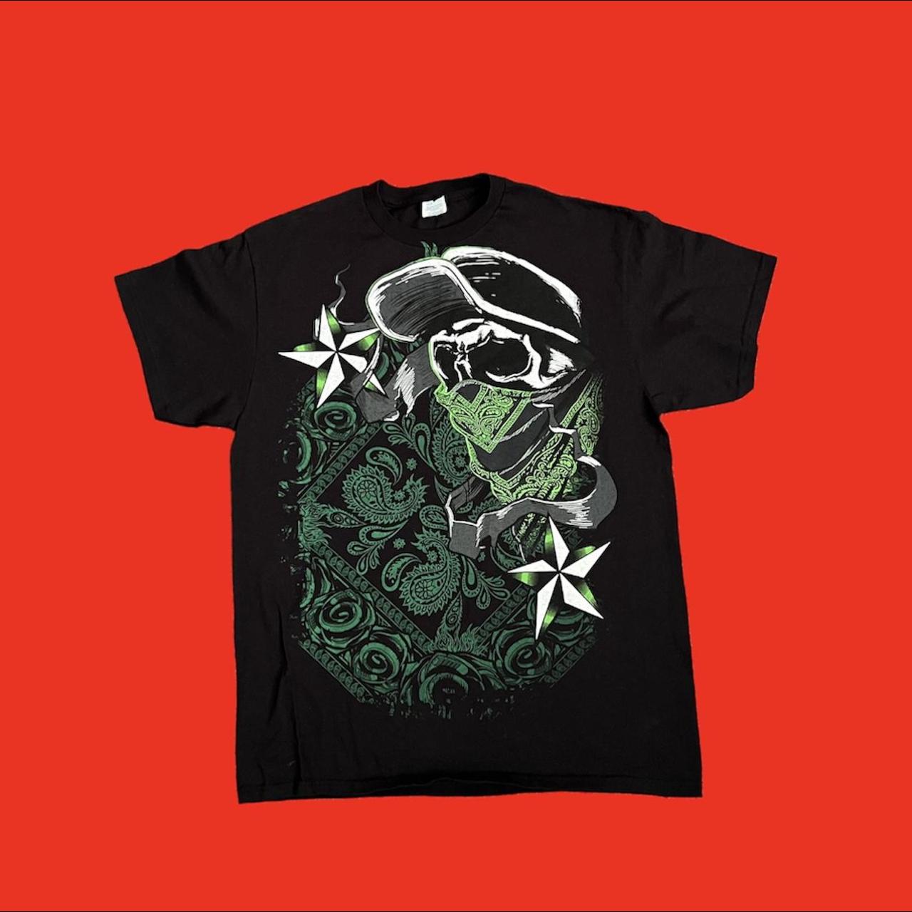 Delta - Green Skull / Star T-Shirt Great condition,... - Depop