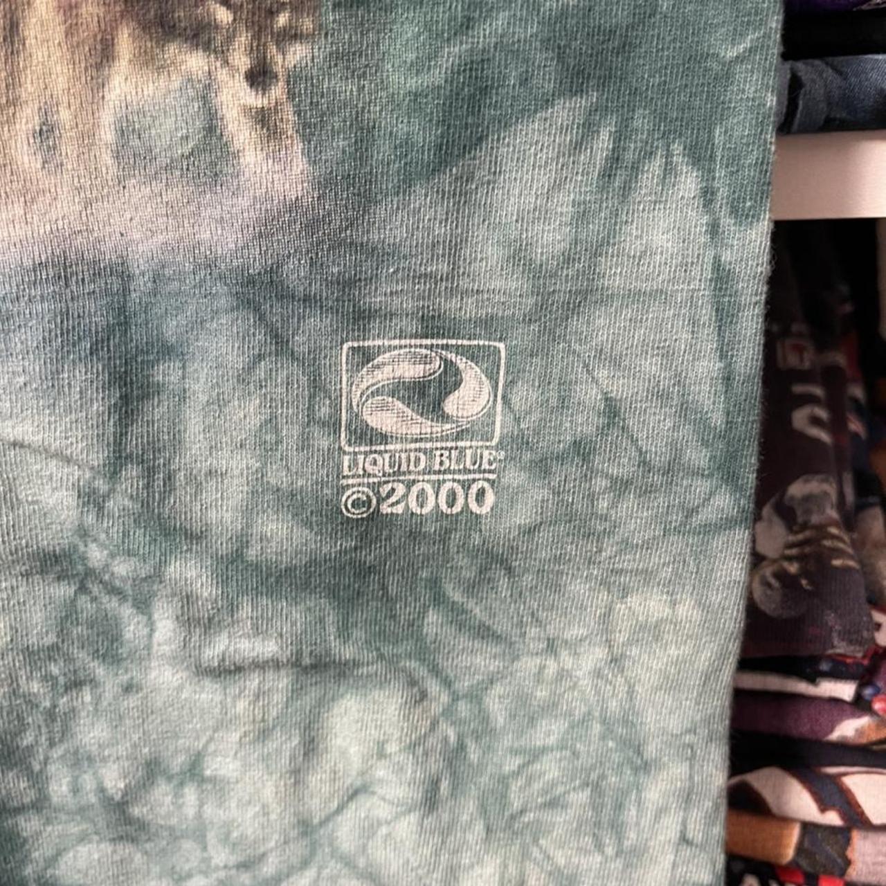 Vintage liquid blue white tag nature wild shirt tie dye - Depop